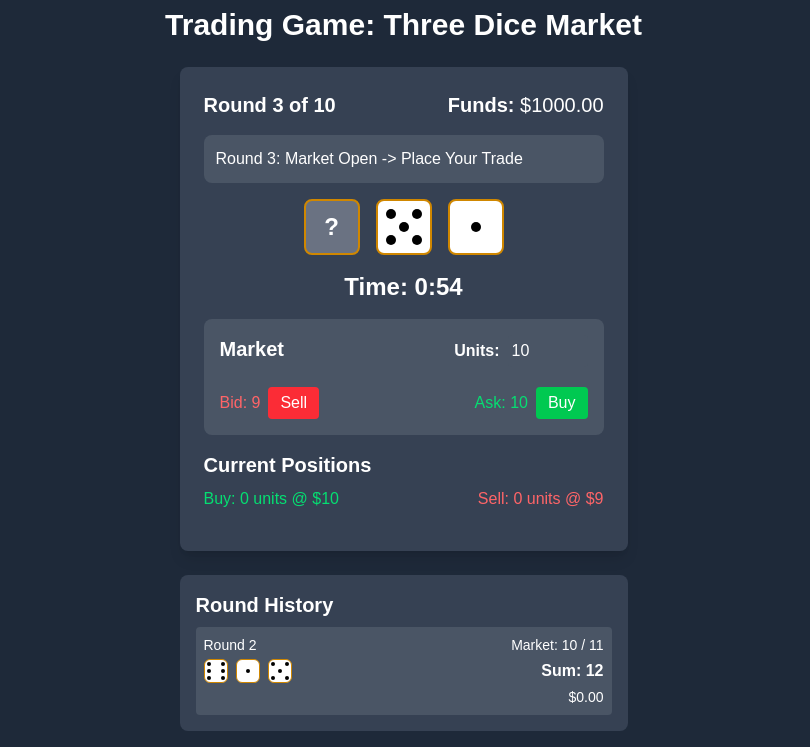 Trading 🎲 Game: Beat the Market Maker